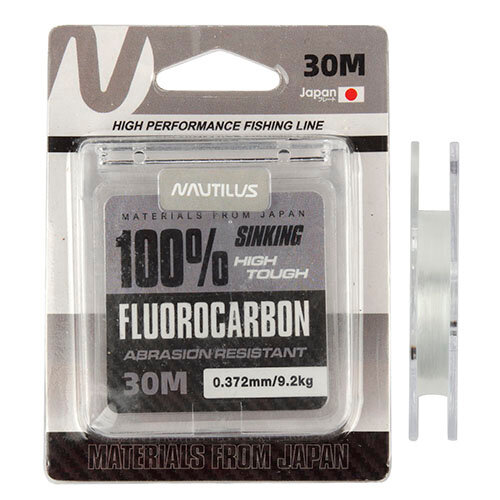 Леска Nautilus Fluorocarbon 100% 0,121мм,1,2кг, 30м. clean NEW