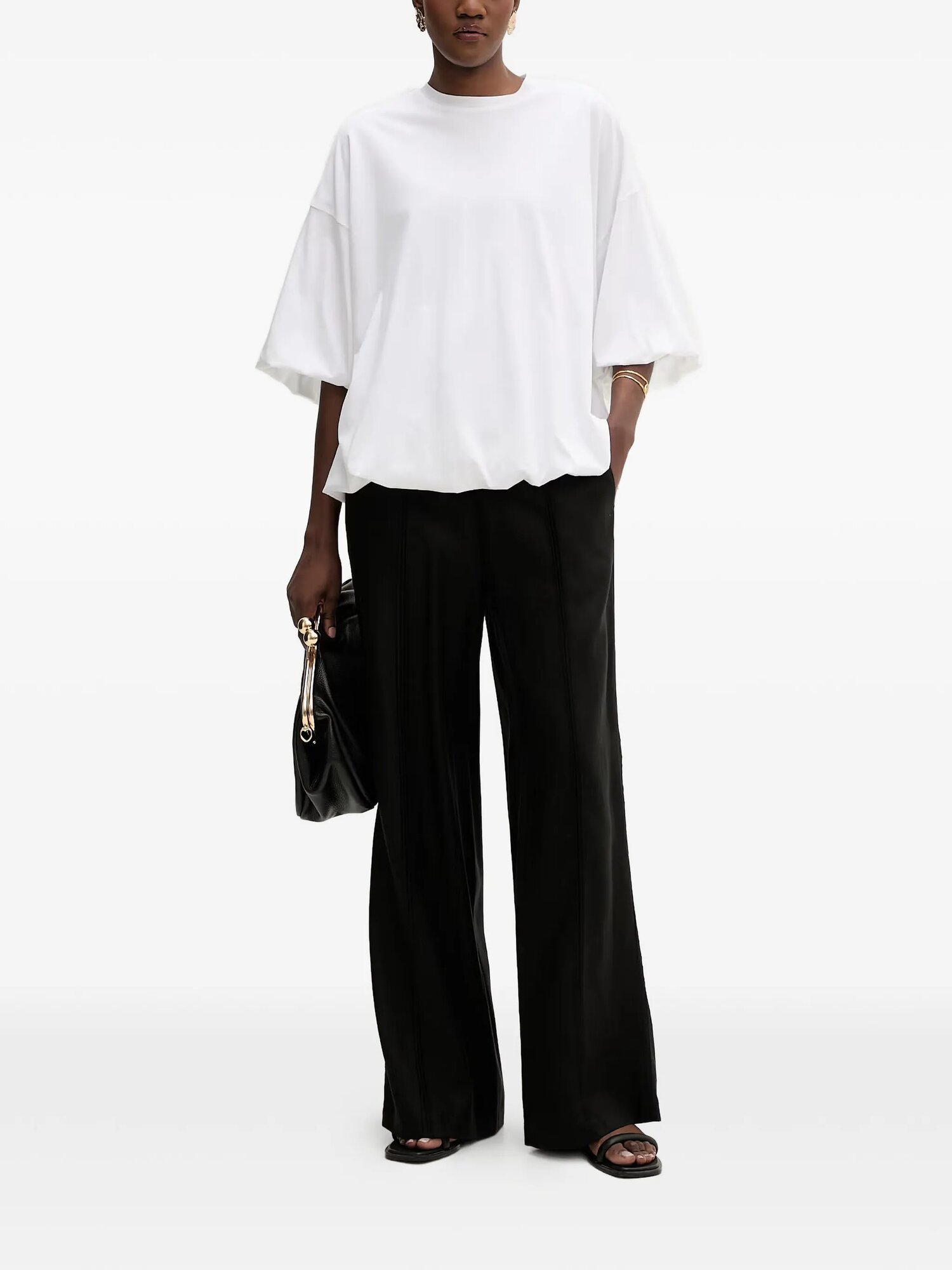 Брюки Isabelle Blanche Drawstring trousers, размер M, black/black — фото 1