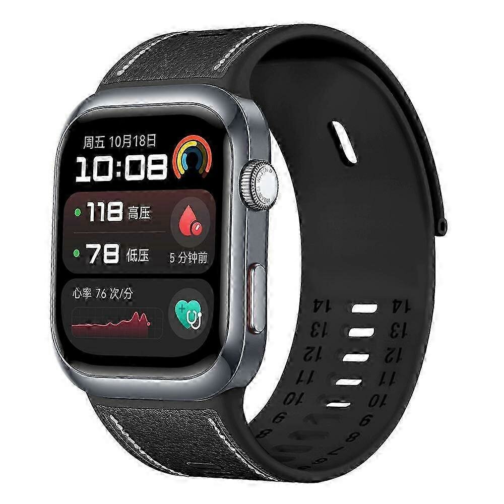 Совместимость с Huawei Watch D2: сменный гибридный ремешок из силикона и кожи