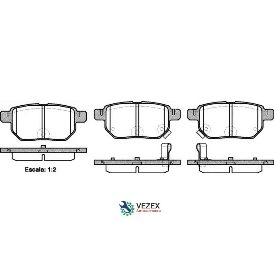REMSA 128602 Комплект тормозных колодок дисковый тормоз