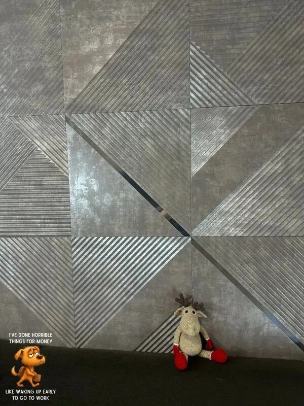 ДекорСИ Декоративные стеновые 3D панели из МДФ для стен с серебристыми вставками
