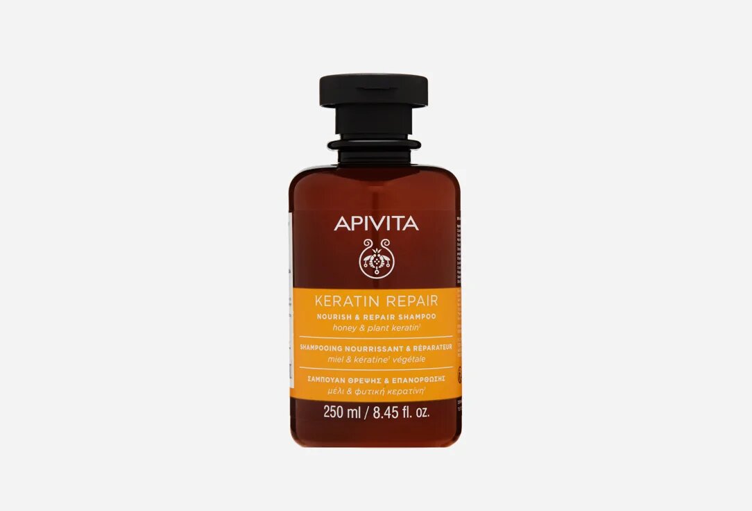 APIVITA honey & plant keratin восстанавливающий шампунь для волос 250мл