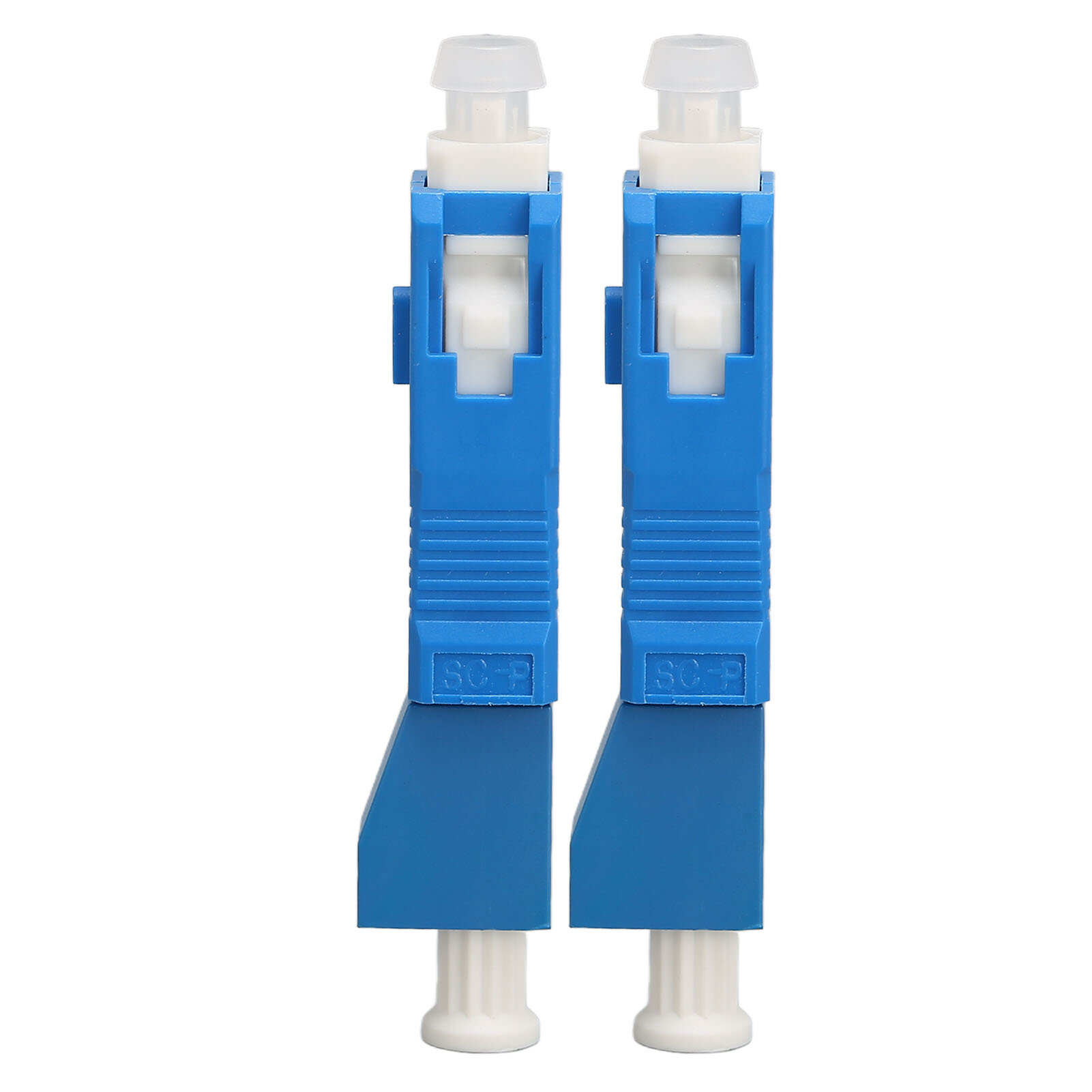 2Pcs Fiber Adapter SC Male to LC Female SM 9/125 Hybrid Adapter for CATV Networks, Ceramics Metal Material, 1310nm-1550nm Wavelength, ≤0.2dB Interchangeability, ≤0.2dB Loss Rate, >1000 Insertion Removal, -40℃+95℃ Operating Temperature, -55℃+85℃ Storage