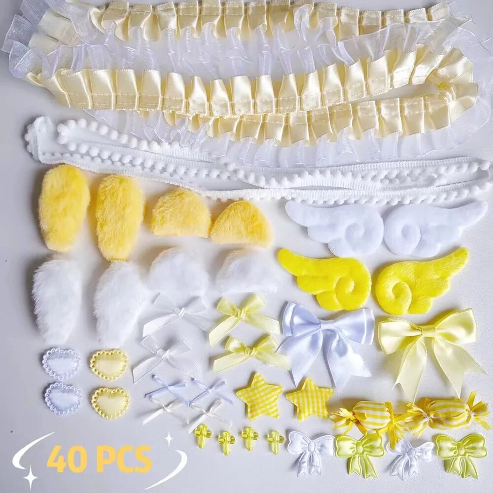 Набор для рукоделия 40 предметов розовый Желтый, yellow