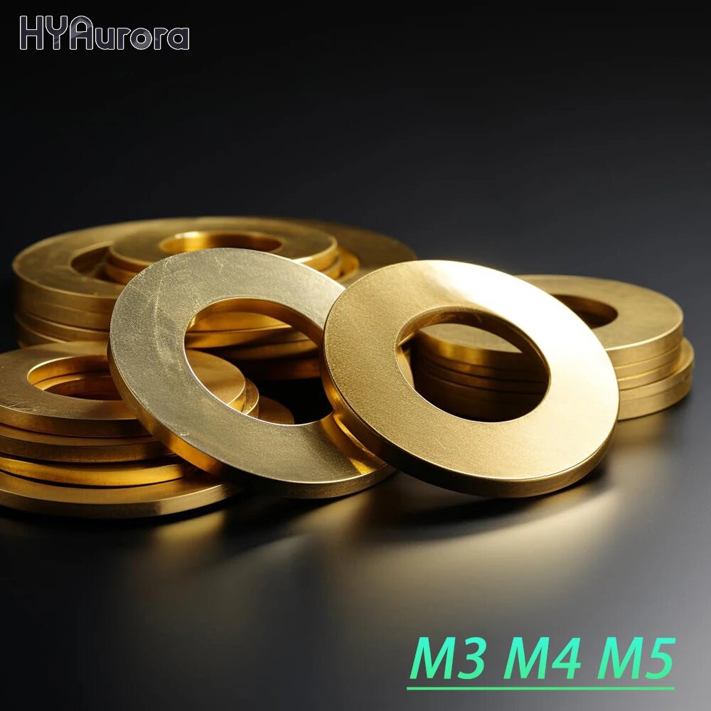 Шайбы плоские латунные M3x10x1.0mm (50шт)