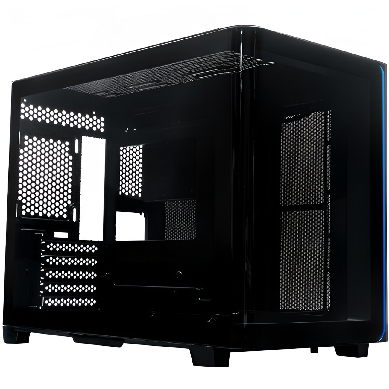 Корпус Mini-Tower XASTRA QR600M 0F-UC-L LED Strip, Micro-ATX, Black (QR600M-0F-UC-L)
