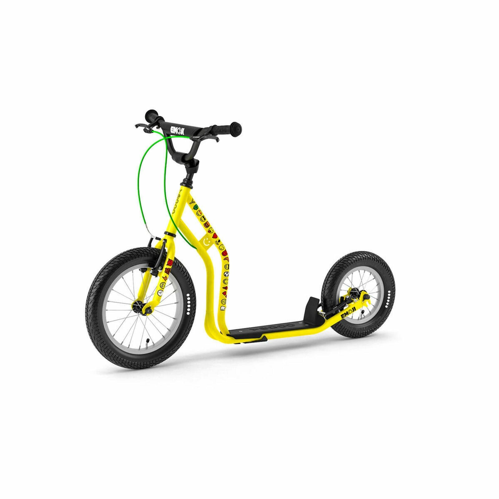 DECATHLON самокат Yedoo Wzoom Emoji, желто-черный, 16/12 дюймов, 100 кг