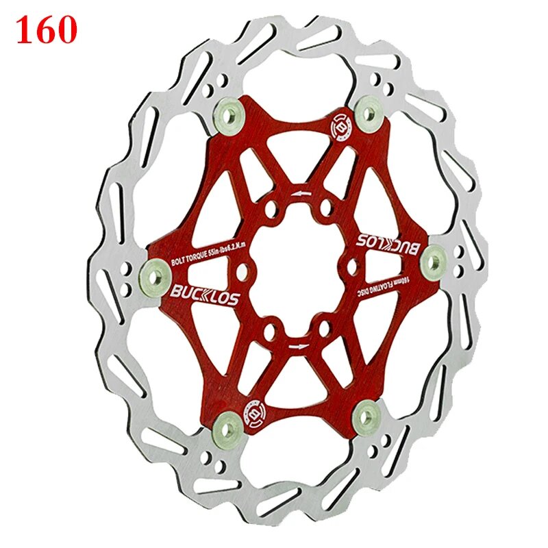 BUCKLOS Дисковые Тормозные Роторы для Горных Велосипедов 160/180/203 мм 1PC 160mm Red