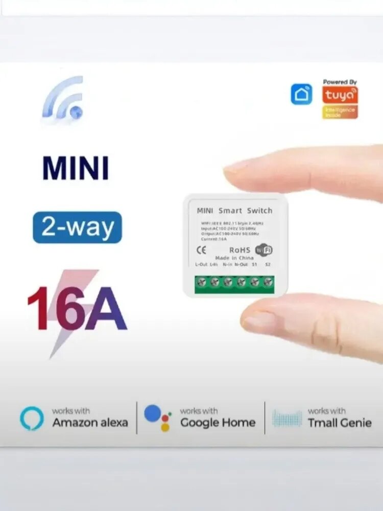 Модуль Tuya Mini 16A WiFi переключатель 220 В