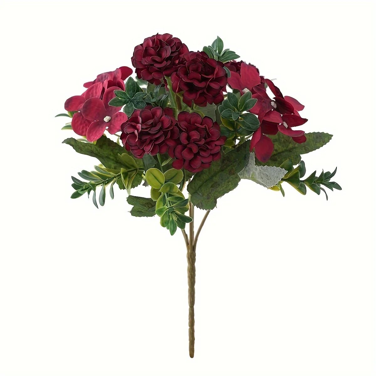 Букет искусственных цветов XIAOYINMO из шелка Красный, Burgundy