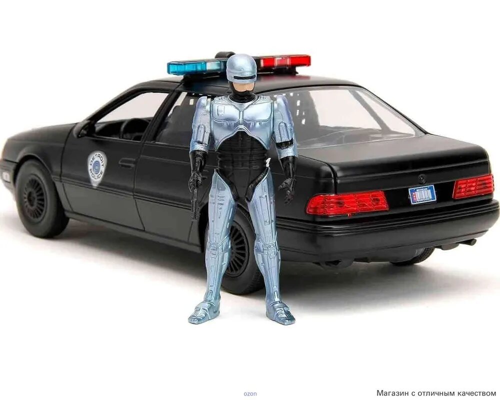 Фигурка Jada Toys Робокоп - полицейская машина Ford Taurus 1:24 (2 шт) — фото 1