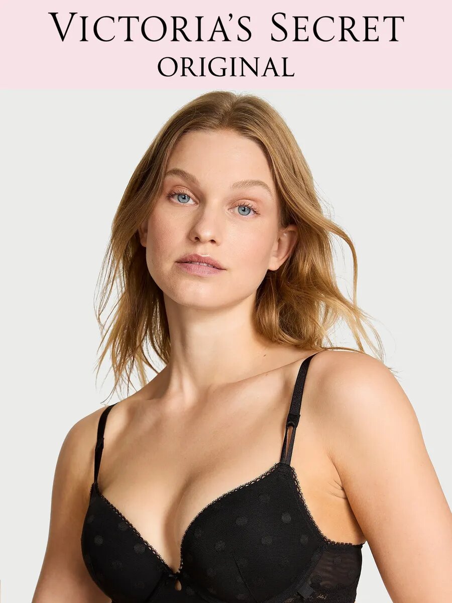 Бюстгальтер Victoria's Secret Sexy Tee Sheer Heritage Dot Push-Up Bra