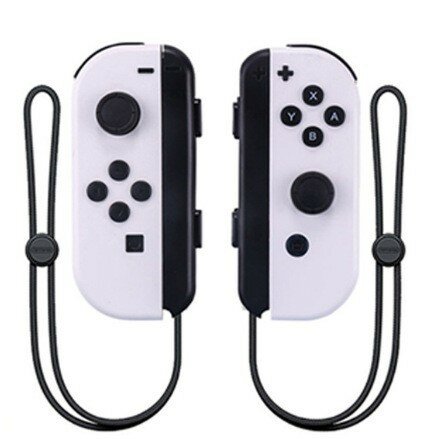 Беспроводной контроллер с вибрацией для Nintendo Switch 2-го поколения, серо-белая тема, без ремешка
