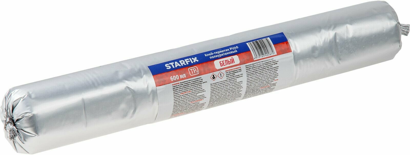 Клей-герметик полиуретановый строительный PU40 STARFIX белый 600 мл (SM-85736-1)