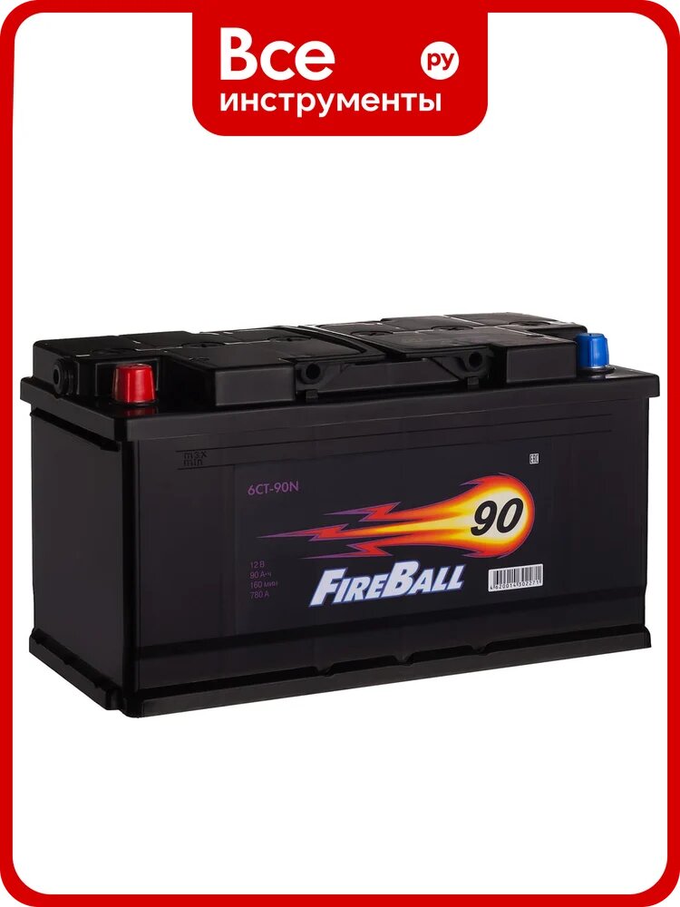 Аккумулятор FIRE BALL 6ст 90 N, 780 А CCA, 590119020 прямая полярность для автомобилей легковых и грузовых