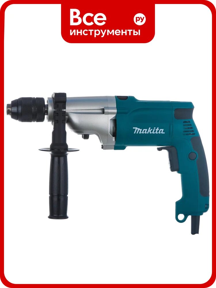 Ударная дрель Makita HP 2051, двухскоростная, с реверсом, в кейсе