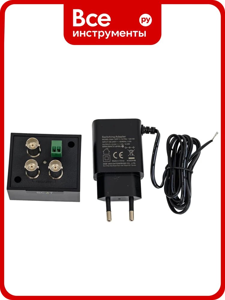 Усилитель-разветвитель CHDCVI/HDTVI/AHD/CVBS (1вх./2вых.) SC&T D102HD sct0801 усилитель для видеонаблюдения с корпусом