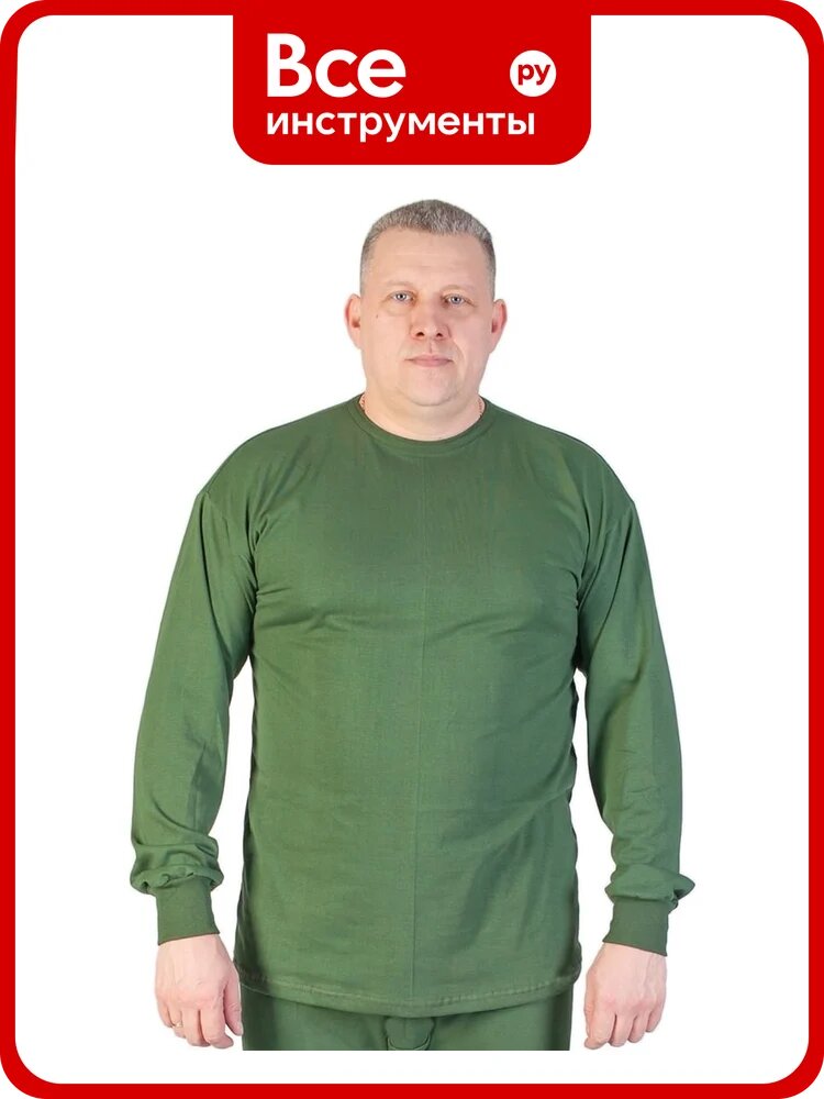 Зимняя фуфайка берта, кулирка, 100% хлопок, оливковый цвет 717о-48-50