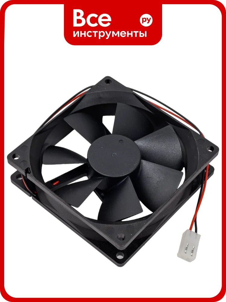 Вентилятор JAMICON JF0925H2UR 92х92х25 24В с разъёмом MOLEX С00035657, крепление на винтах, черный корпус