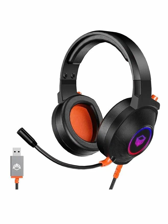 MeeTion HP012 USB Type-C Игровые проводные наушники, с микрофоном, черные
