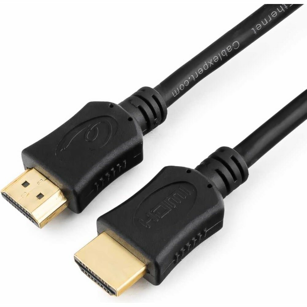 Кабель Cablexpert серия Light HDMI v2.0, 19M/19M, 1м, позол. разъемы, экран, черный CC-HDMI4L-1M — фото 1
