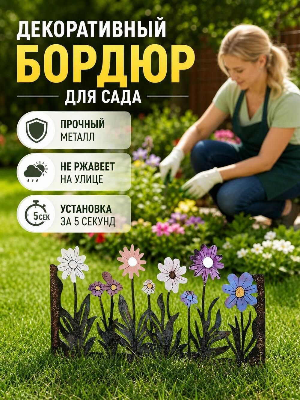 Декоративная табличка для сада в деревенском стиле