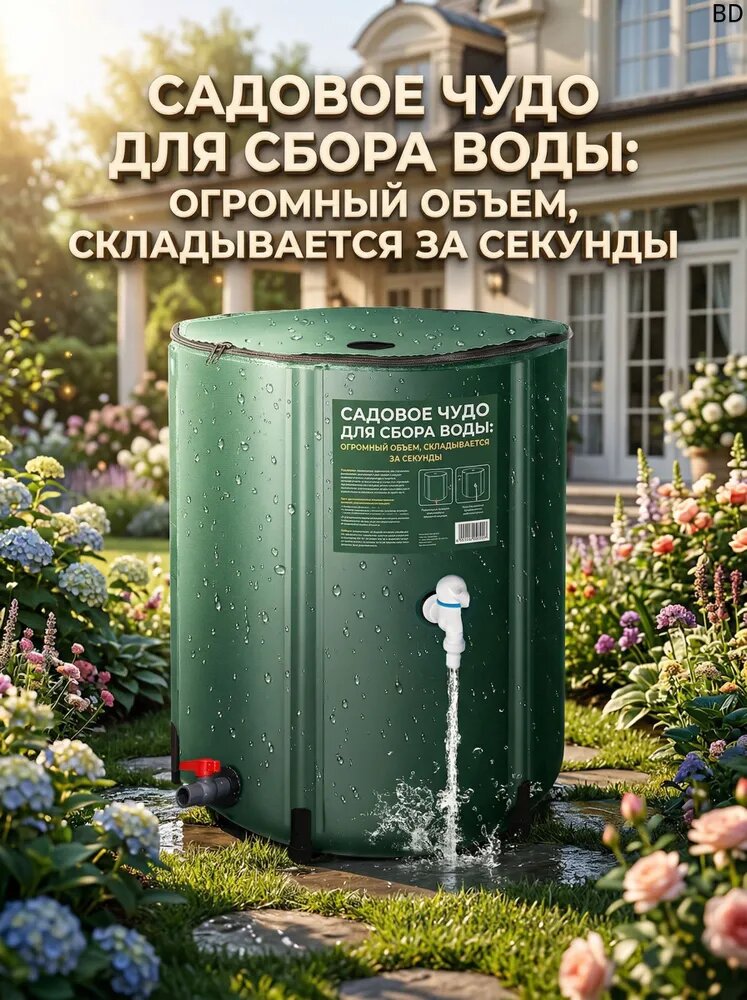 Бочка садовая ПВХ (поливинилхлорид)