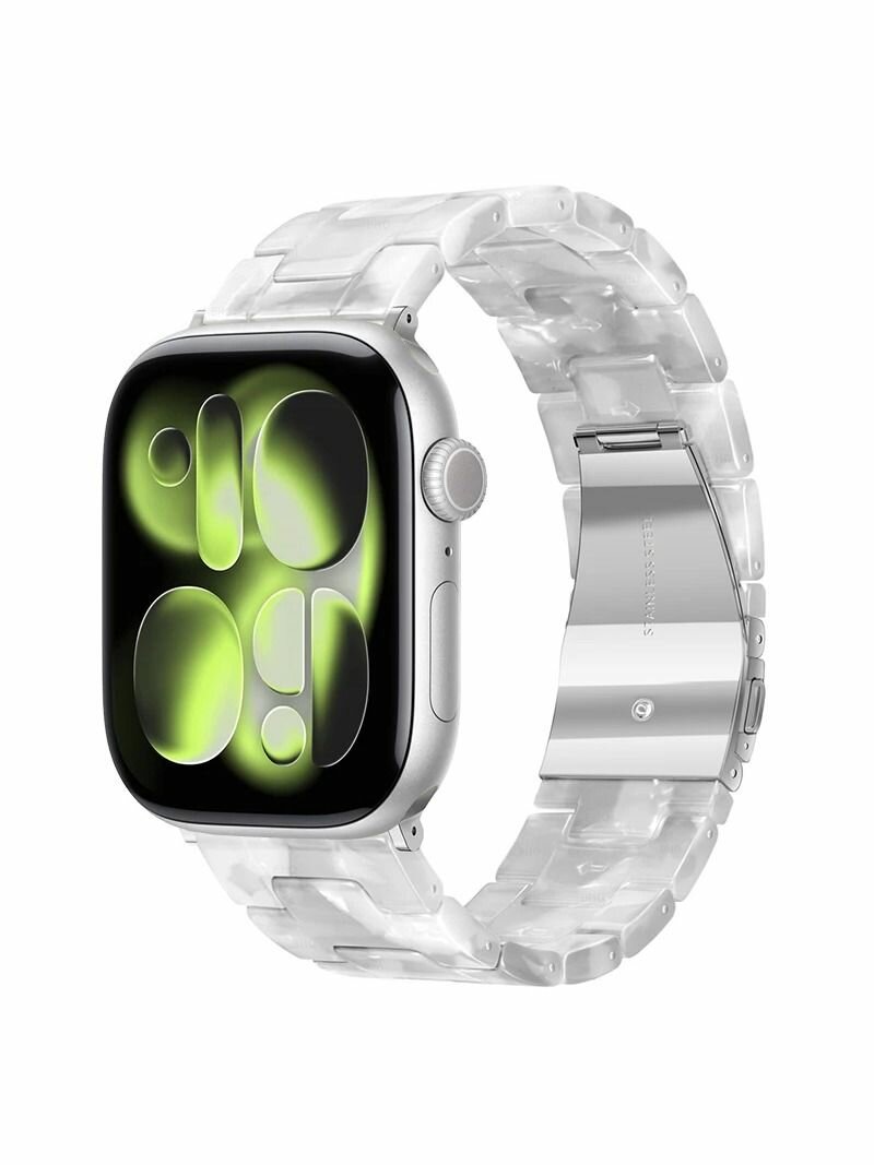Ремешок из акриловой смолы на три звена для Apple Watch S10/S11/Ultra3, два размера 44/45/46/49 мм
