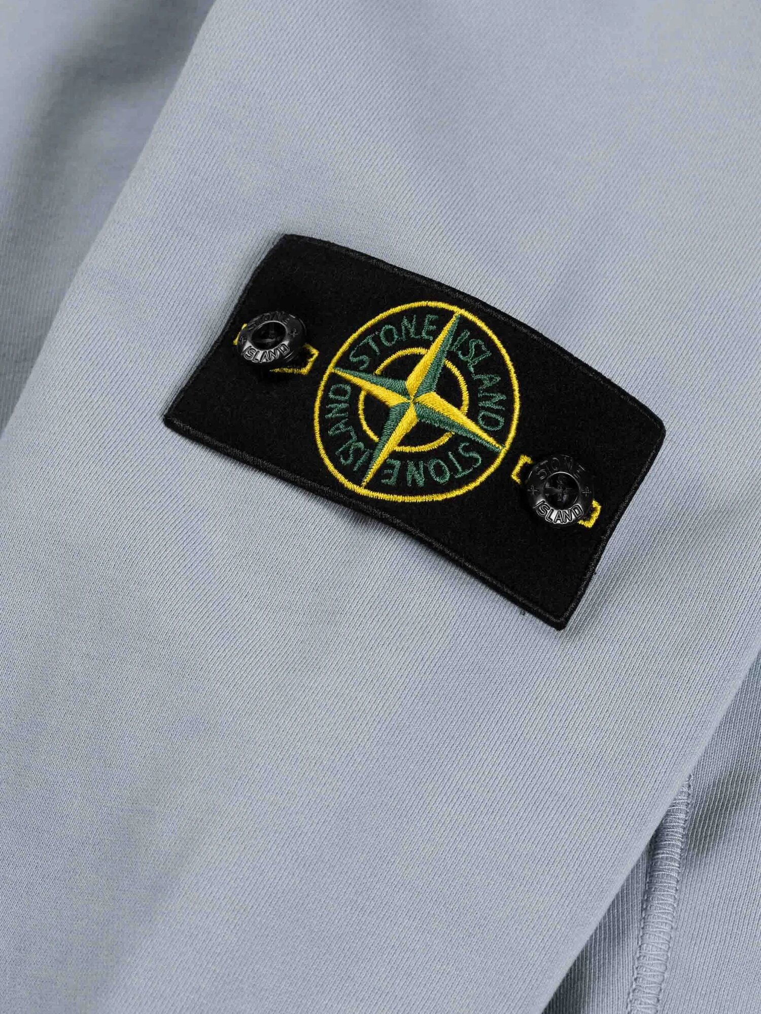 Худи Stone Island Compass-patch drawstring hoodie, размер M, , Синий принт — фото 1