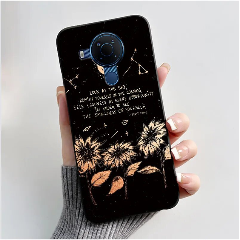 Чехол для Nokia 5.4 3.4 5.3, эстетичный, модный, милый, с изображением Нокия 5,4, Черный, HEI-TPU445