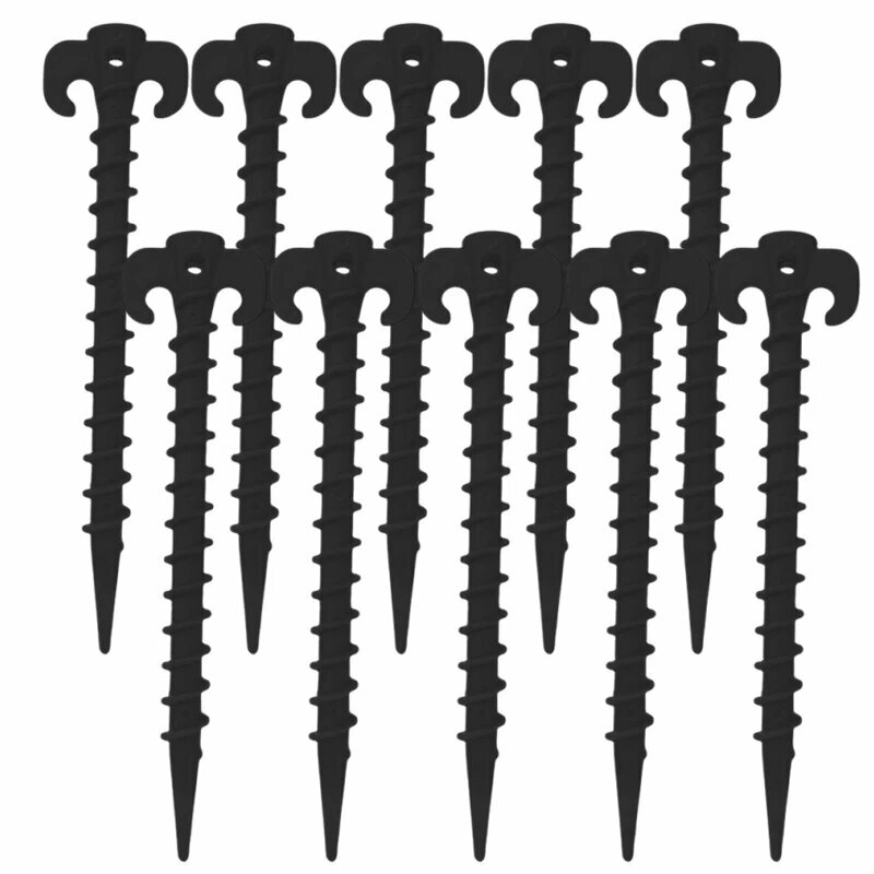 Пластиковые колышки для палаток Yellow Black Черный, 10pcs black