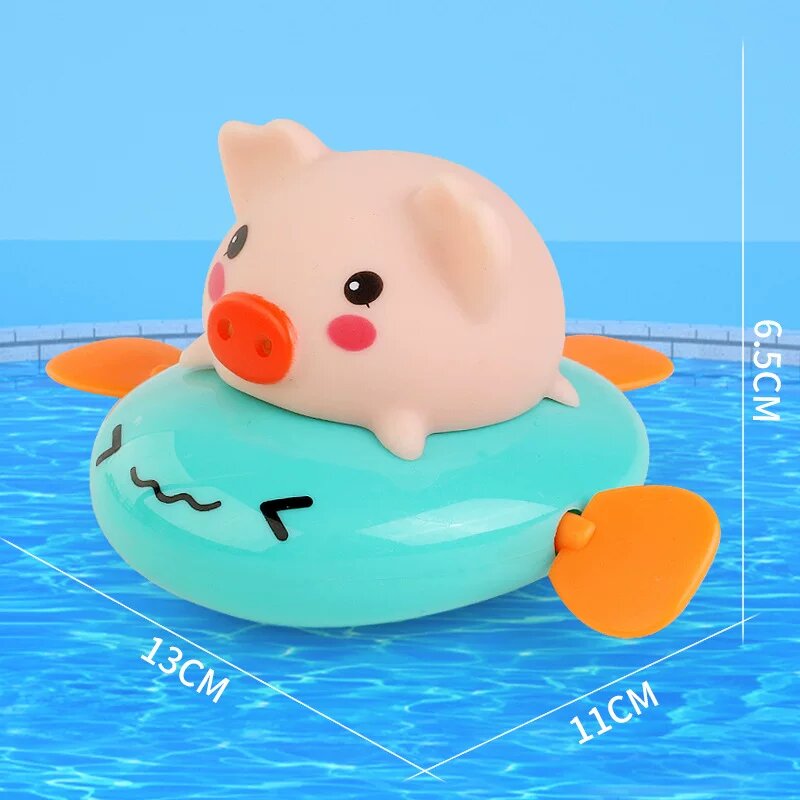 Зеленая укусостойкая водонепроницаемая резиновая водная игрушка свинка с мотивом Q