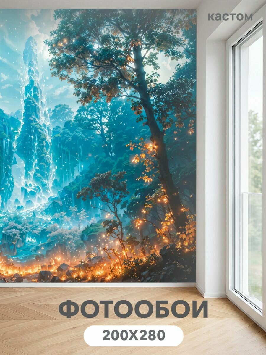 Фотообои на стену флизелиновые 3d Лес 200х270 см