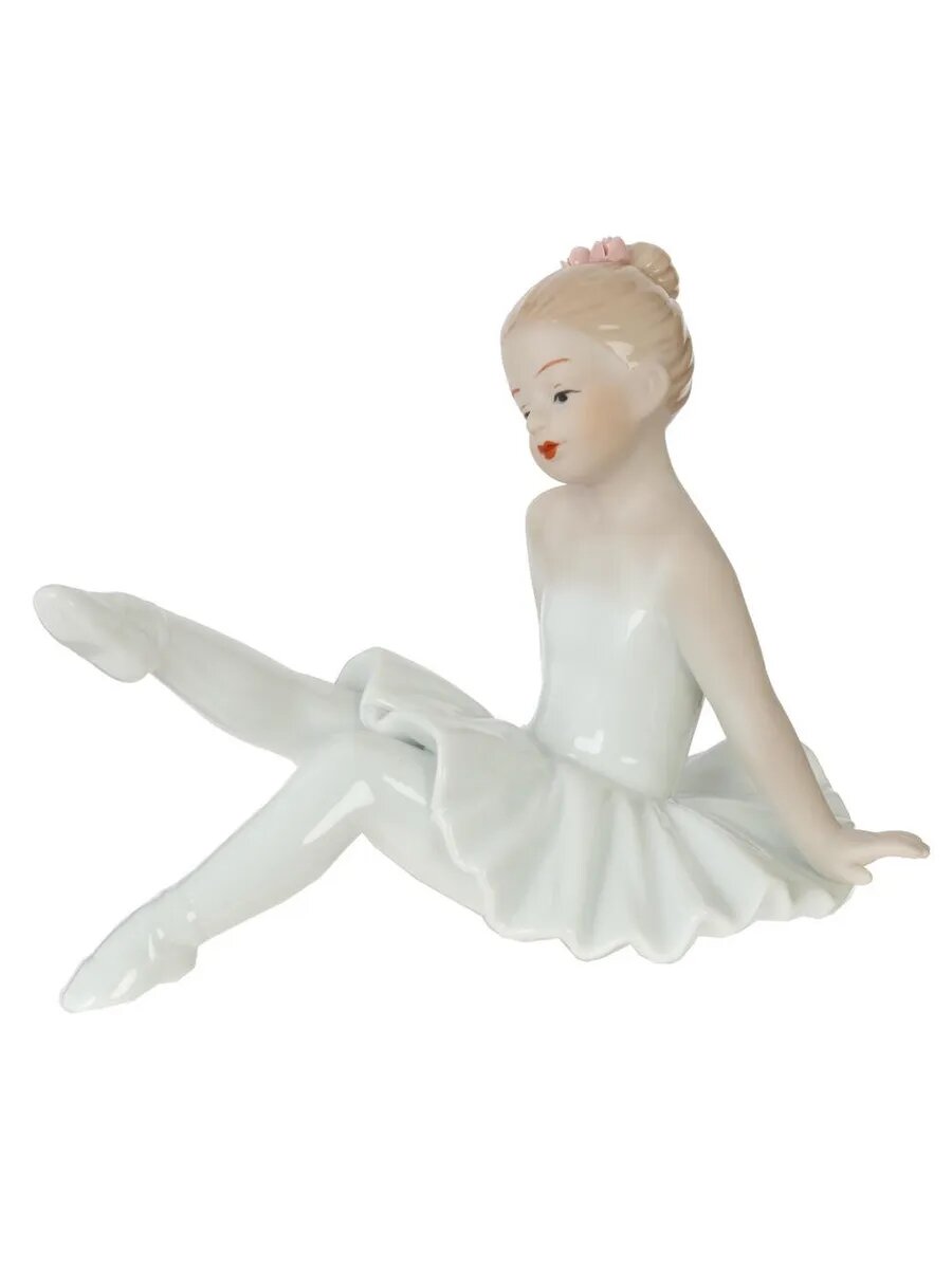 Фигурка декоративная Балерина, фарфоровая, 14 см