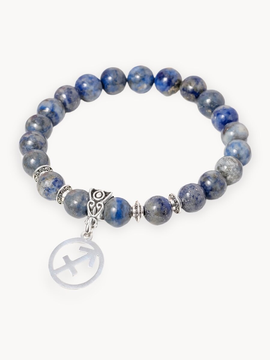 Браслет-нить, лазурит