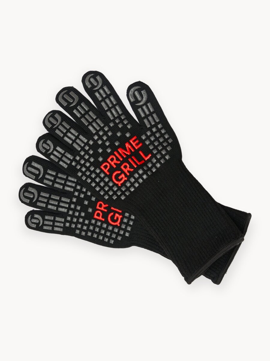 Prime Grill BBQ Gloves Термостойкие перчатки, жаропрочные прихватки, для гриля, барбекю, мангала и духовки