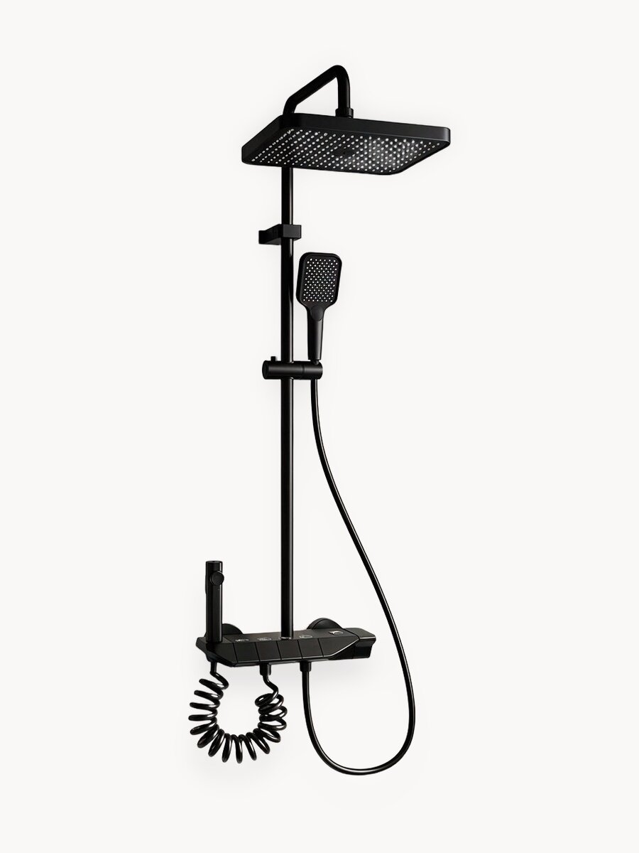 Душевая система Classmark с тропическим душем и смесителем, комплект, 3 режима, нержавеющая сталь, хром