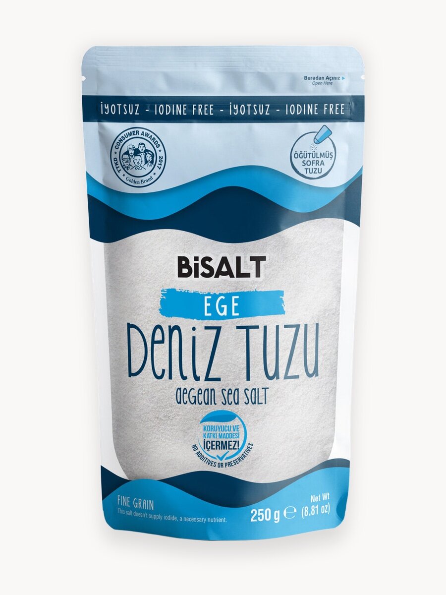 Соль TM BiSALT морская пищевая мелкая садочная 250 грамм