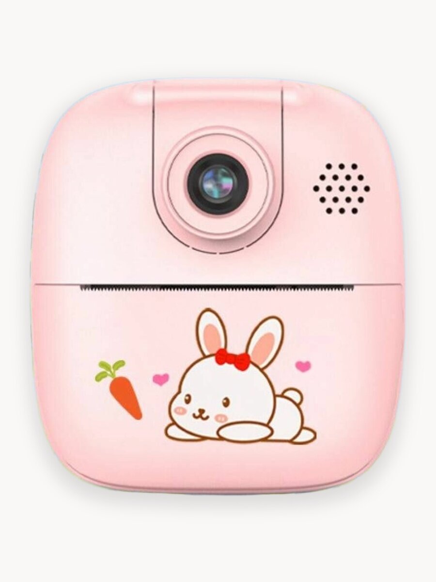 Детский фотоаппарат моментальной печати с играми + фломастеры в подарок