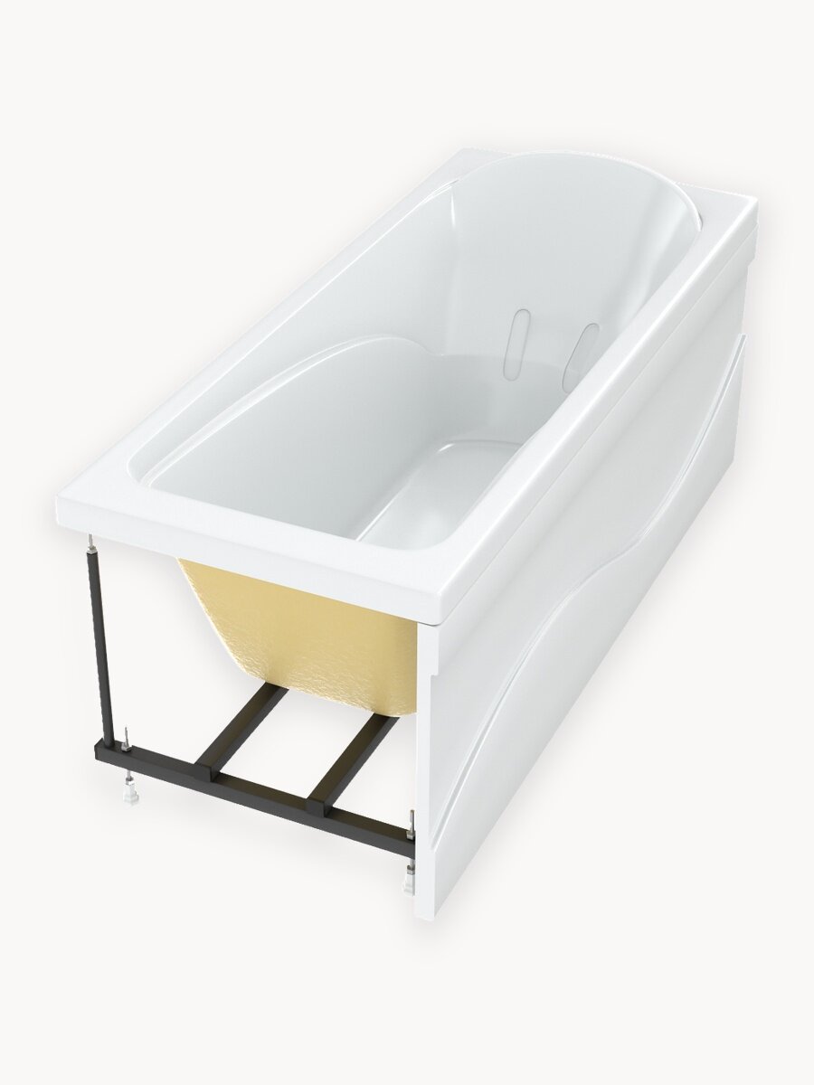 Ванна ALTBACH Виктория 170х77 акриловая на каркасе Серия BACH