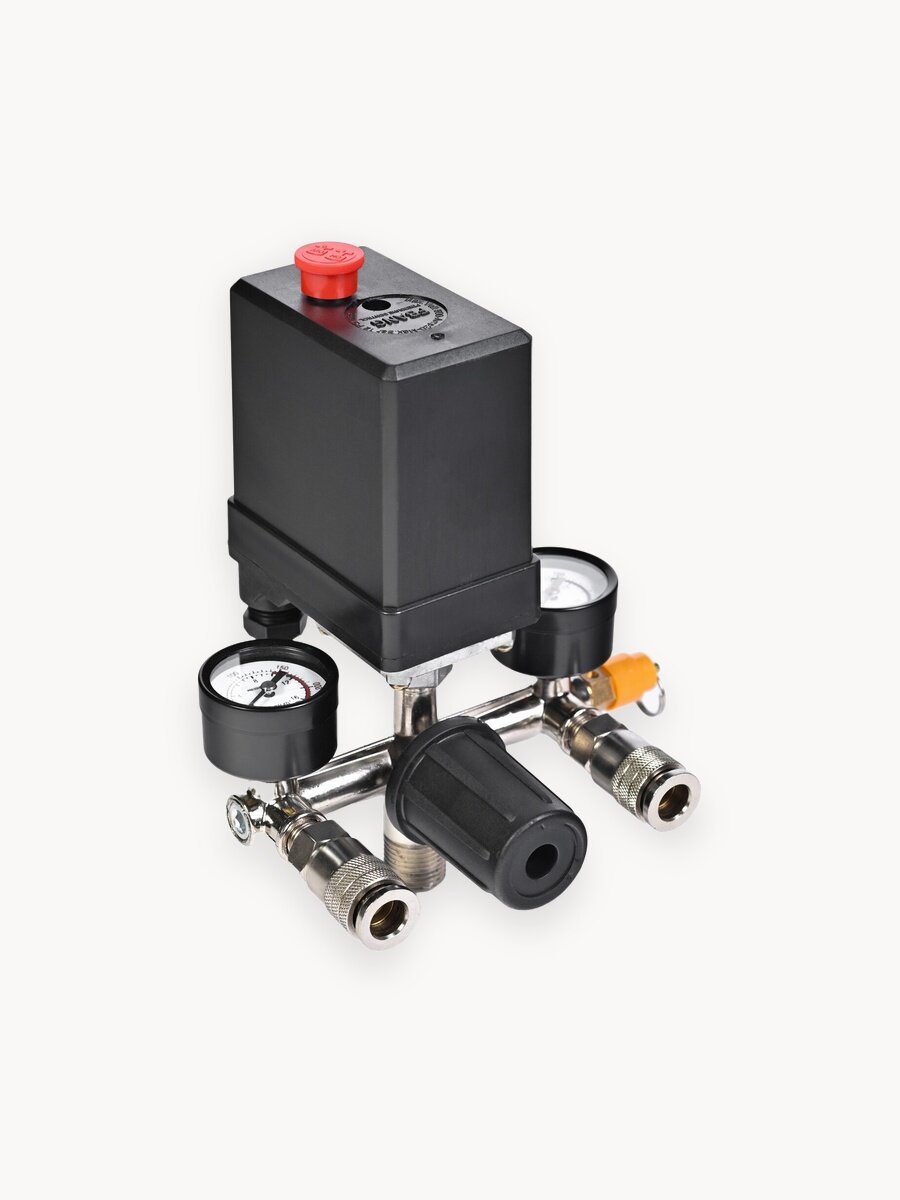 Реле давления ATMOSFERAAIR, для воздушного компрессора, поршневой, 380 В, с манометром