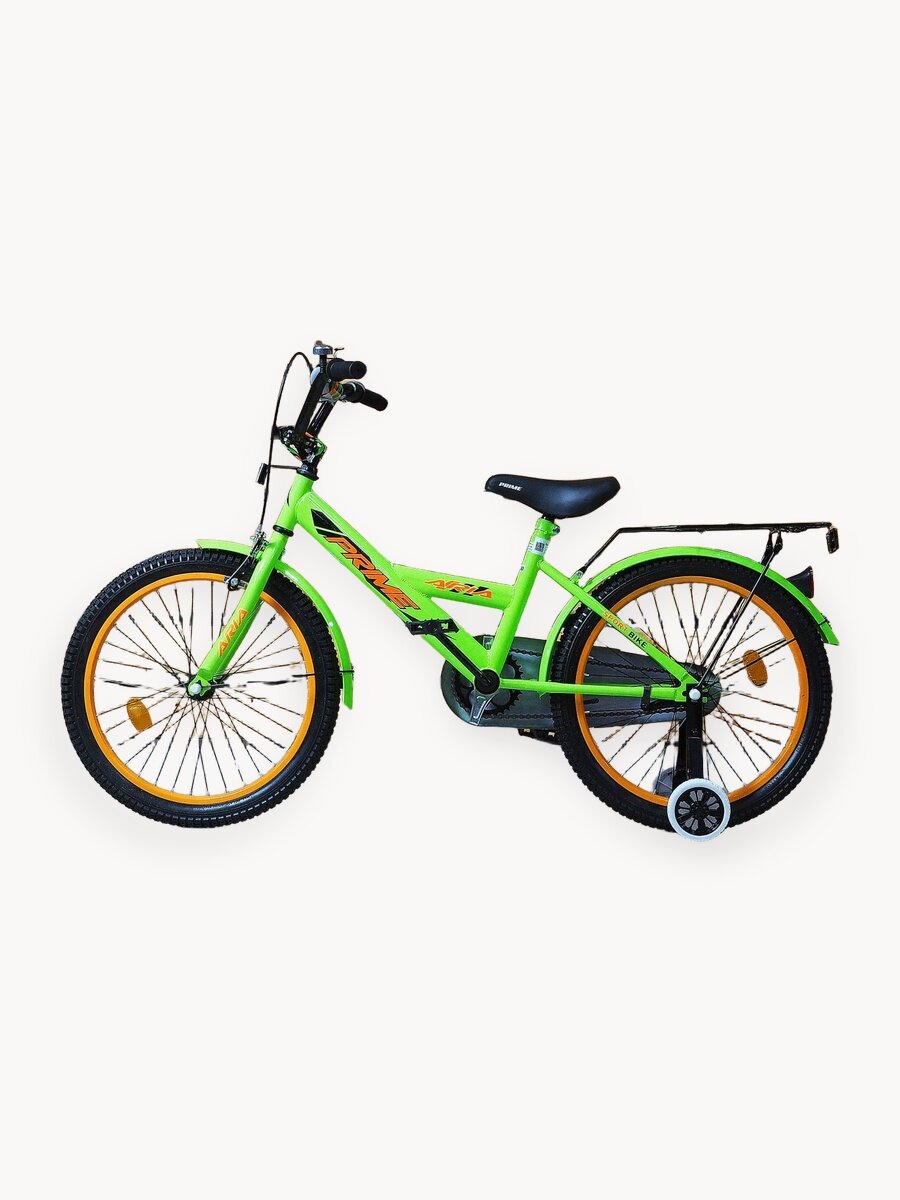 Велосипед детский 18" ARIA PRIME KSP180, зеленый-оранжевый, на рост 110-125см, от 5 до 7 лет, для мальчика для девочки