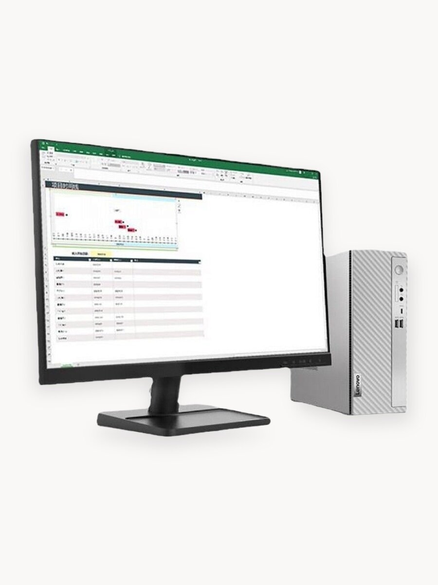 Игровой компьютер Lenovo Tianyi 510S, с монитором Laiku, Windows 11