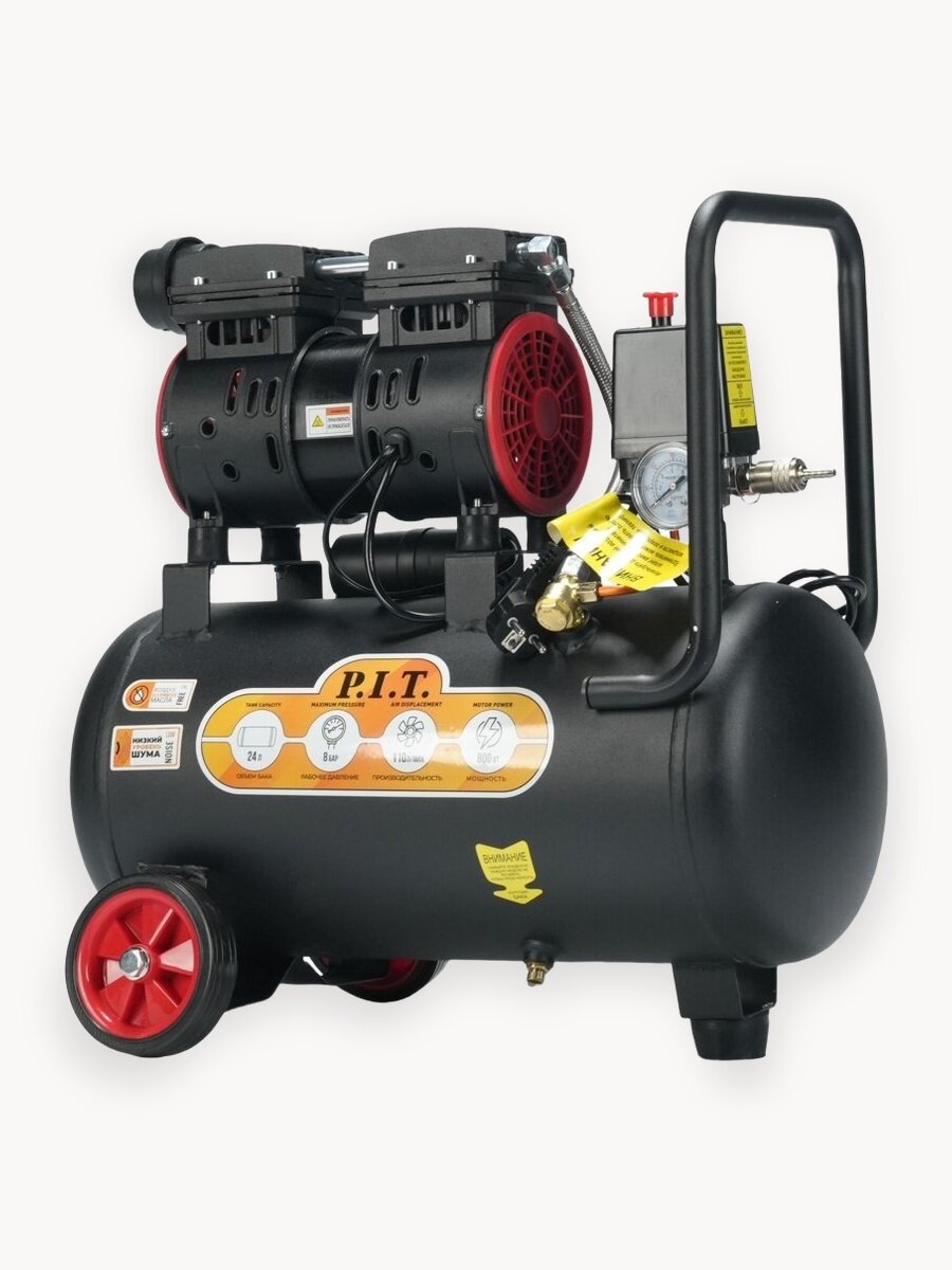 Компрессор поршневой безмасляный P.I.T. PAC24-C1