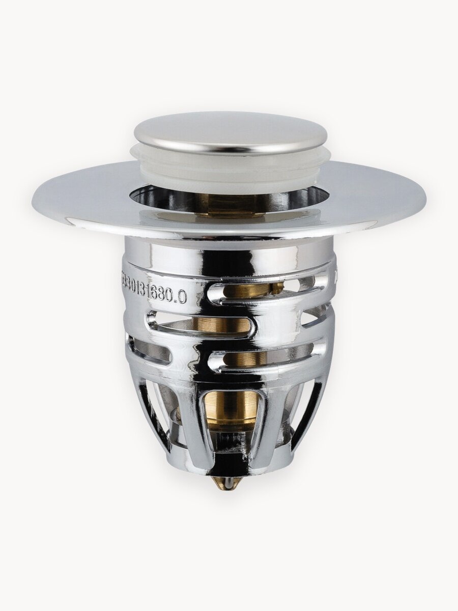 Пробка для ванной и раковины / Кнопка - пробка / Гидрозатвор в раковину и в ванную