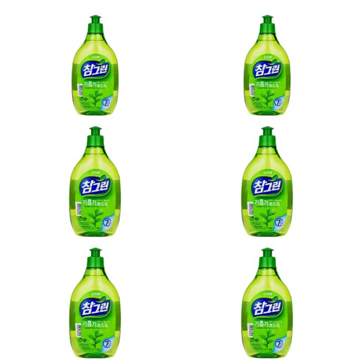 Lion Средство для мытья посуды, овощей и фруктов, Chamgreen Green Tea, 500 г, 6 шт