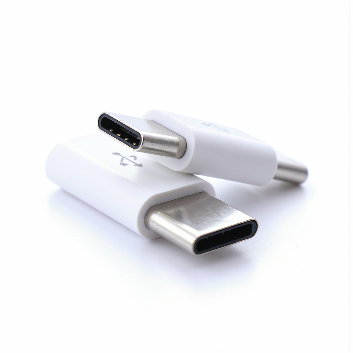 Переходник из прочного пластика Micro USB на Type-C поддерживает зарядку передачу данных функцию OTG для разных гаджетов, Андроид → Type-C длинный белый K1
