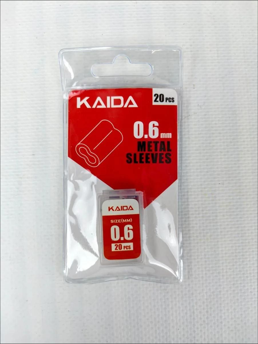 Обжимные трубки для поводков KAIDA, 0.6 мм для рыбалки 20 шт
