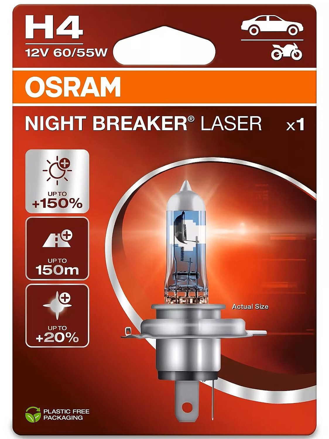 Лампа Osram Night Breaker Laser H4 12V 60/55W 64193NL-01B