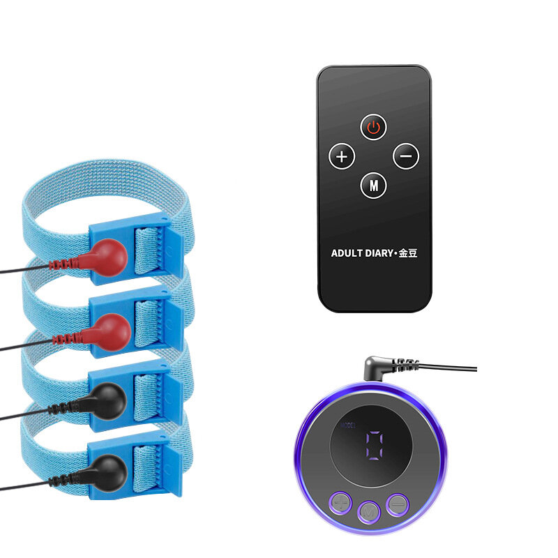 [Серия электрошокеров с дистанционным управлением] Электрошок синее кольцо мужской мастурбатор оргазм замок сперма кольцо SM реквизит секс-игрушки